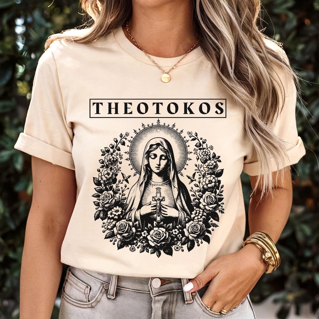 Theotokos | Mother of God | Women Catholic Tees | Orthodox Christian ...