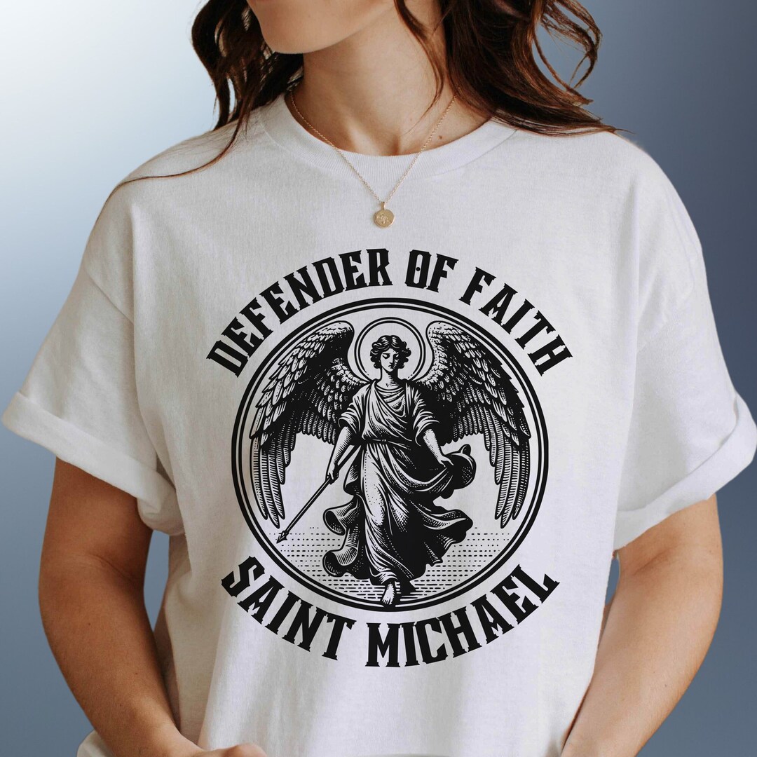 Saint Michael Archangel T-shirt | Defender of Faith, Catholic Christian ...