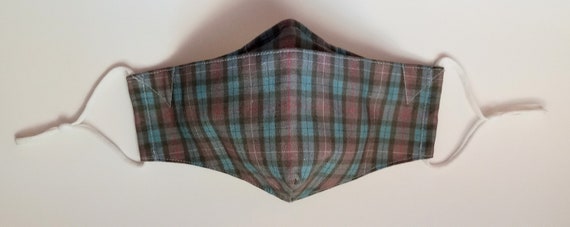 Outlander Inspired Tartan Mask Scottish Fraser Clan Cotton - Etsy