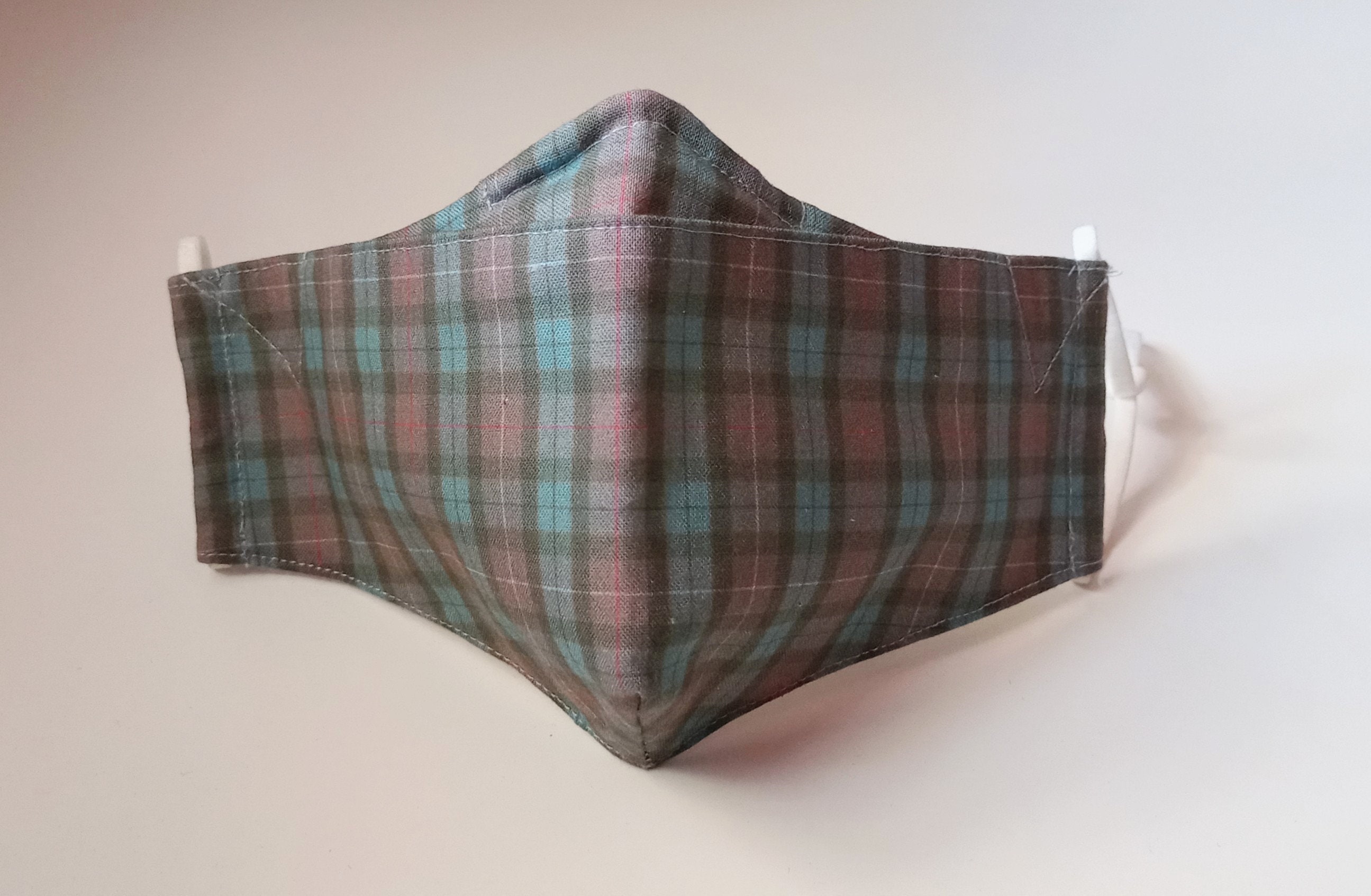 Outlander Inspired Tartan Mask Scottish Fraser Clan Cotton - Etsy