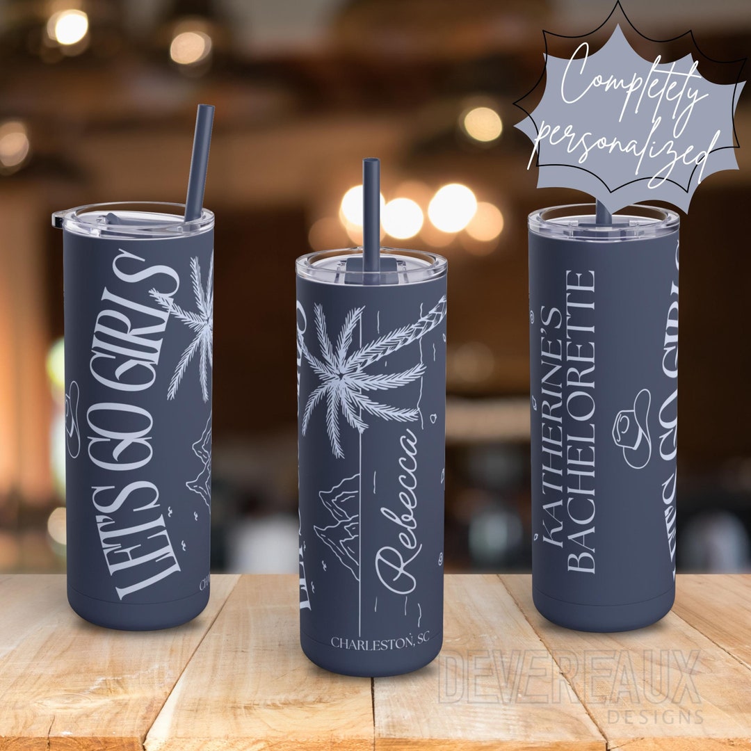 Custom Beach Club Tumbler, Coastal Cowgirl Bachelorette Party Cup, Lets ...