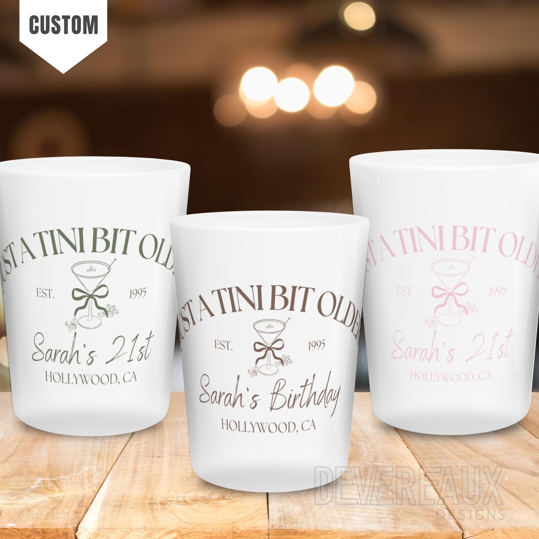 Custom Tini Bit Older Shot Glass, Espresso Martini Party Cup, Girls ...