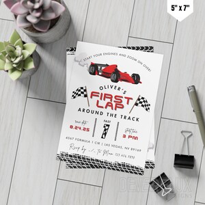 Custom Racing Bday Invite, Kids 1st 2nd Birthday Invitations, First ...