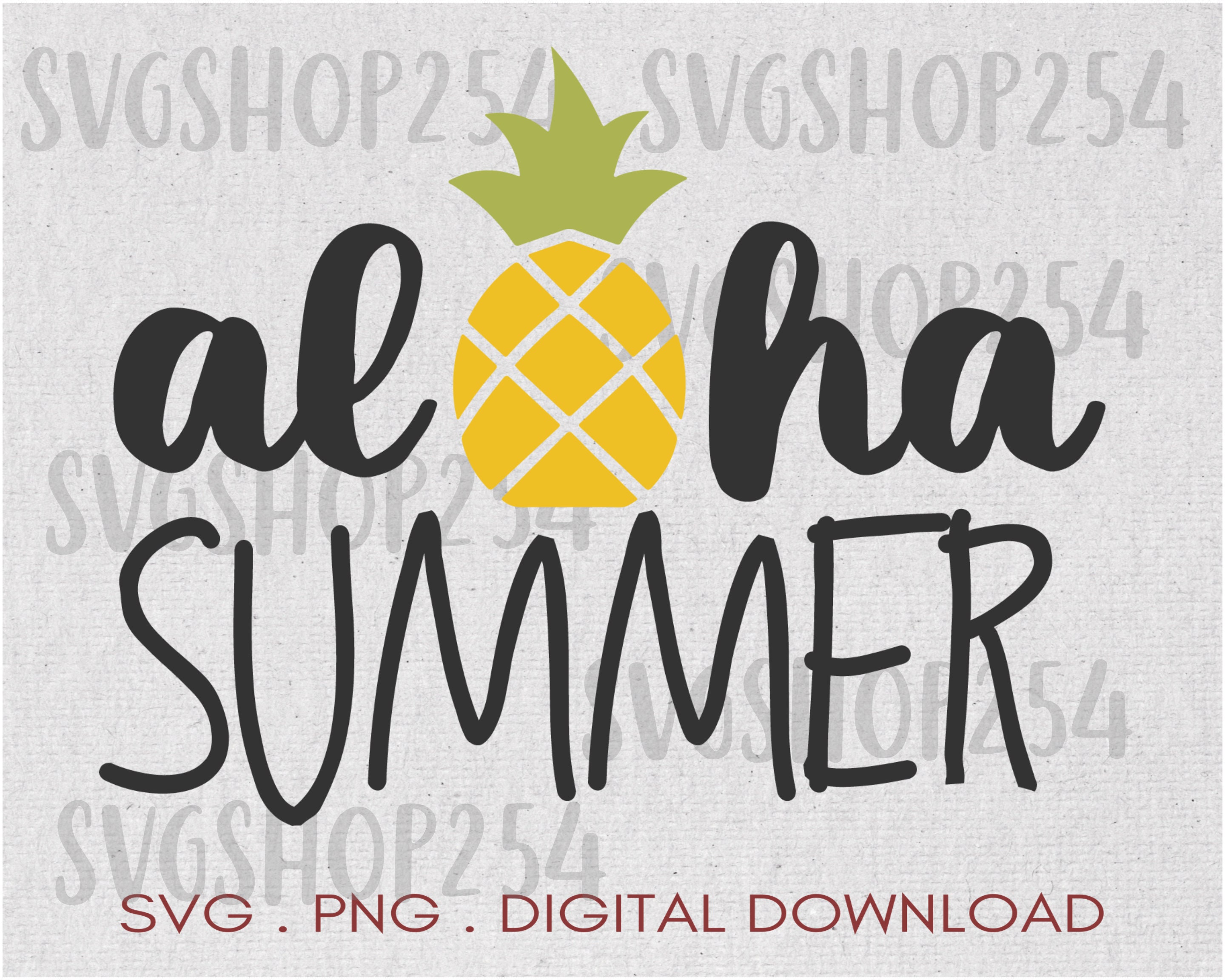 Aloha Sommer Svg Sommer Svg PNG Ananas Svg Hello Summer - Etsy