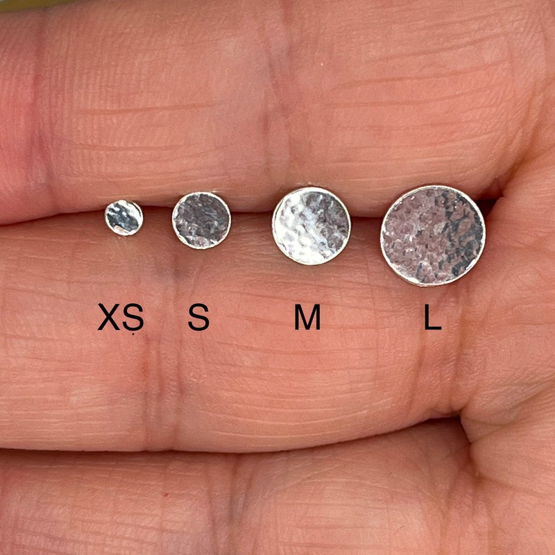 Silver Earrings Big Stud - Etsy