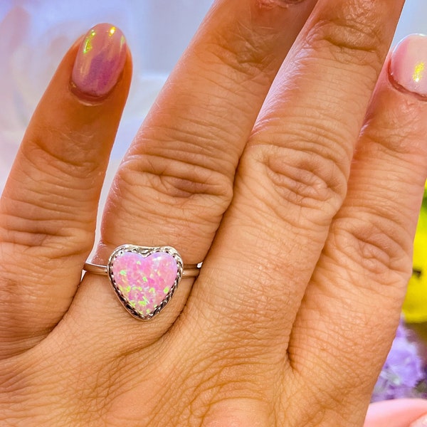 Pink Fire Opal Ring - Etsy
