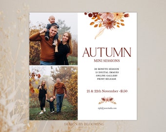 Fall Mini Session Template Autumn Mini Session Flyer Template ...