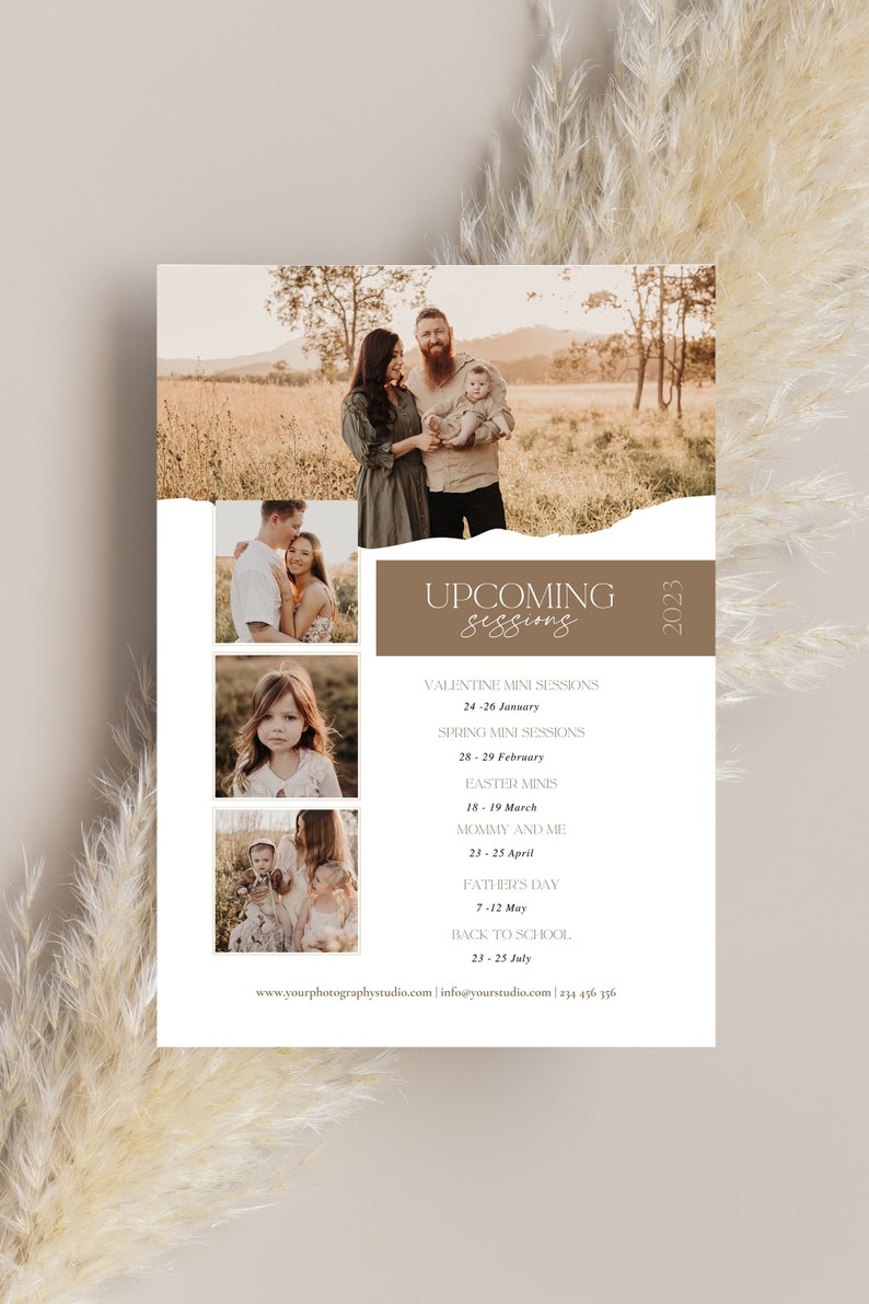 Photography Upcoming Sessions Template CANVA Template Mini - Etsy