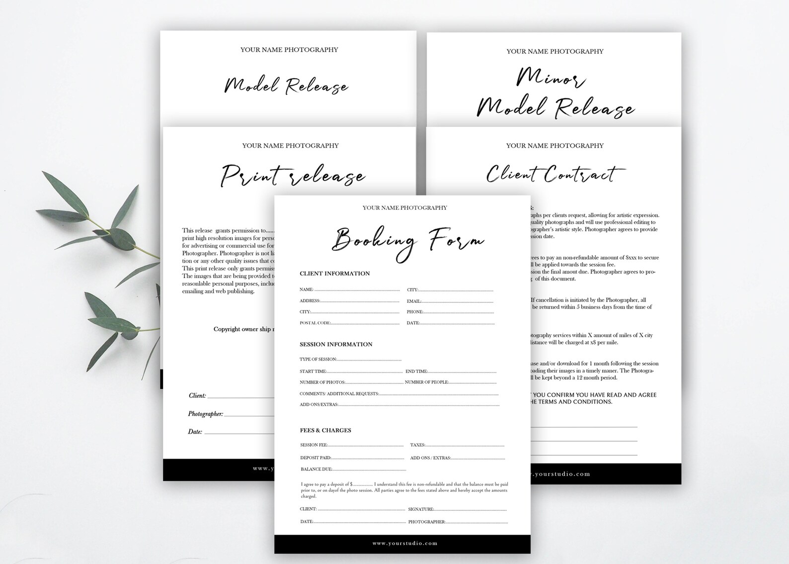 Photography Forms for PHOTOSHOP Photography forms BUNDLE | Etsy