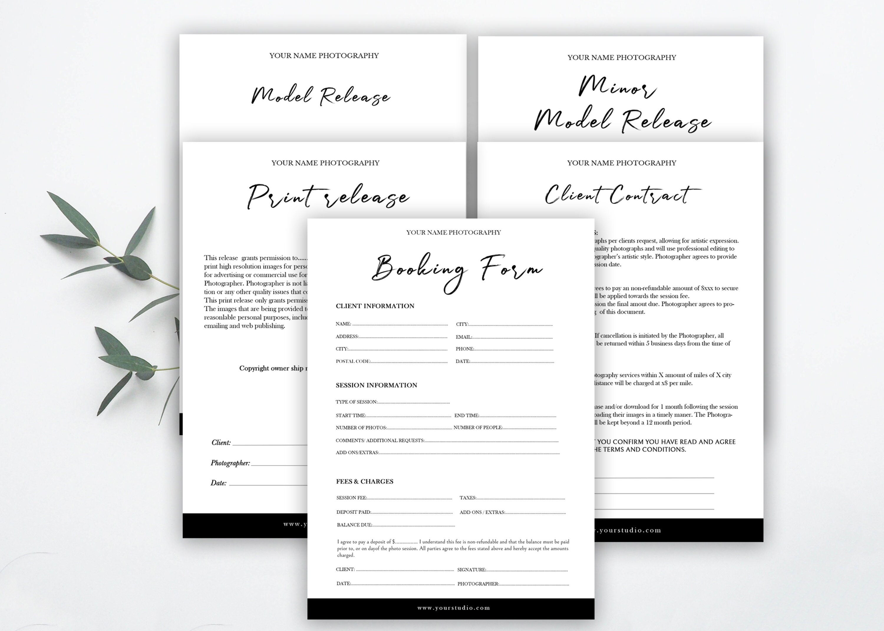 Photography Forms for PHOTOSHOP Photography forms BUNDLE | Etsy