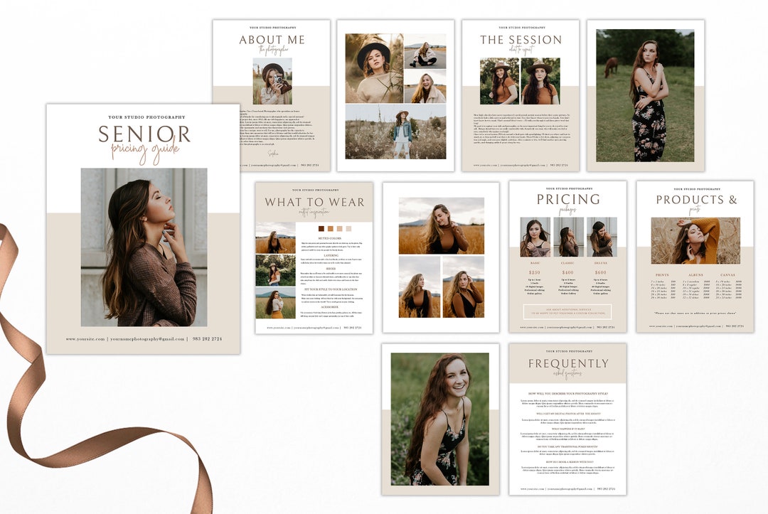 Senior Magazine Template, Senior Welcome Guide, Senior Photography ...