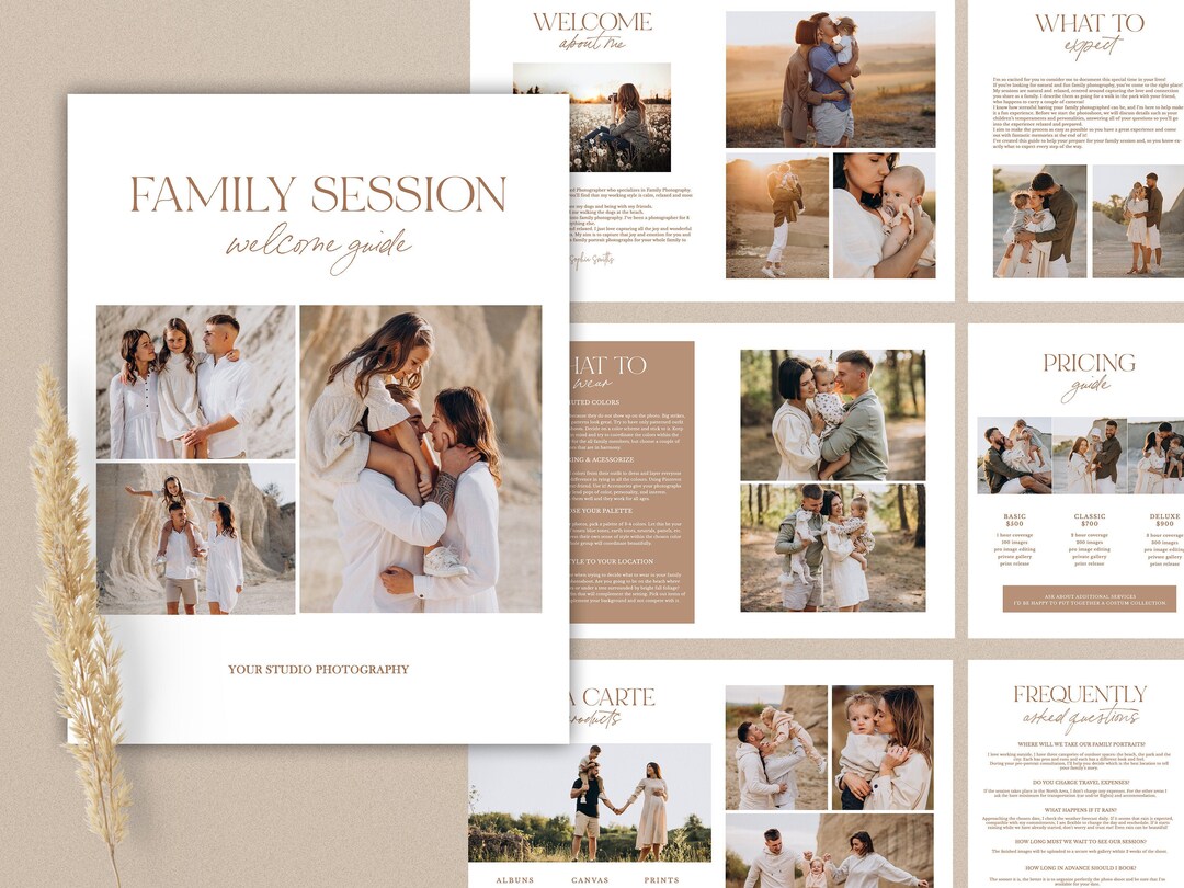 Family Photography Style Guide Template: Client Welcome (photoshop) - Etsy