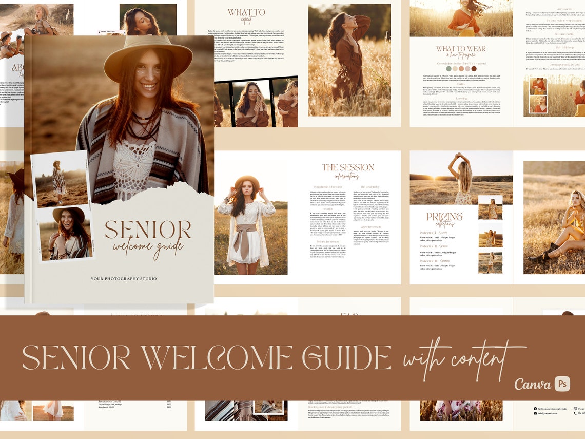 Senior Welcome Guide Senior Style Guide Senior Photography - Etsy