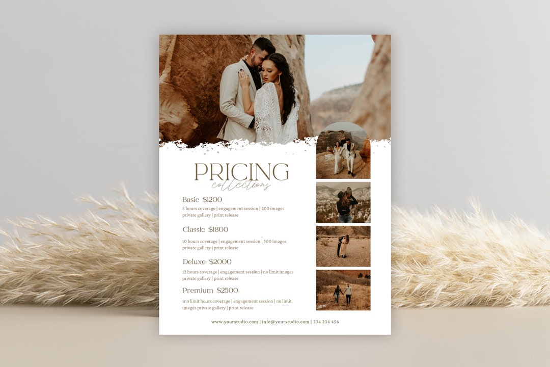 Photography Pricing Template, Wedding Photography Price Guide ...
