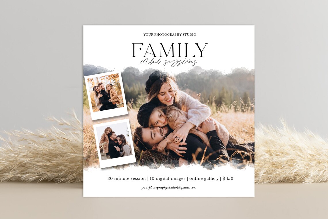 Family Mini Session Template Photography Marketing Photoshop - Etsy