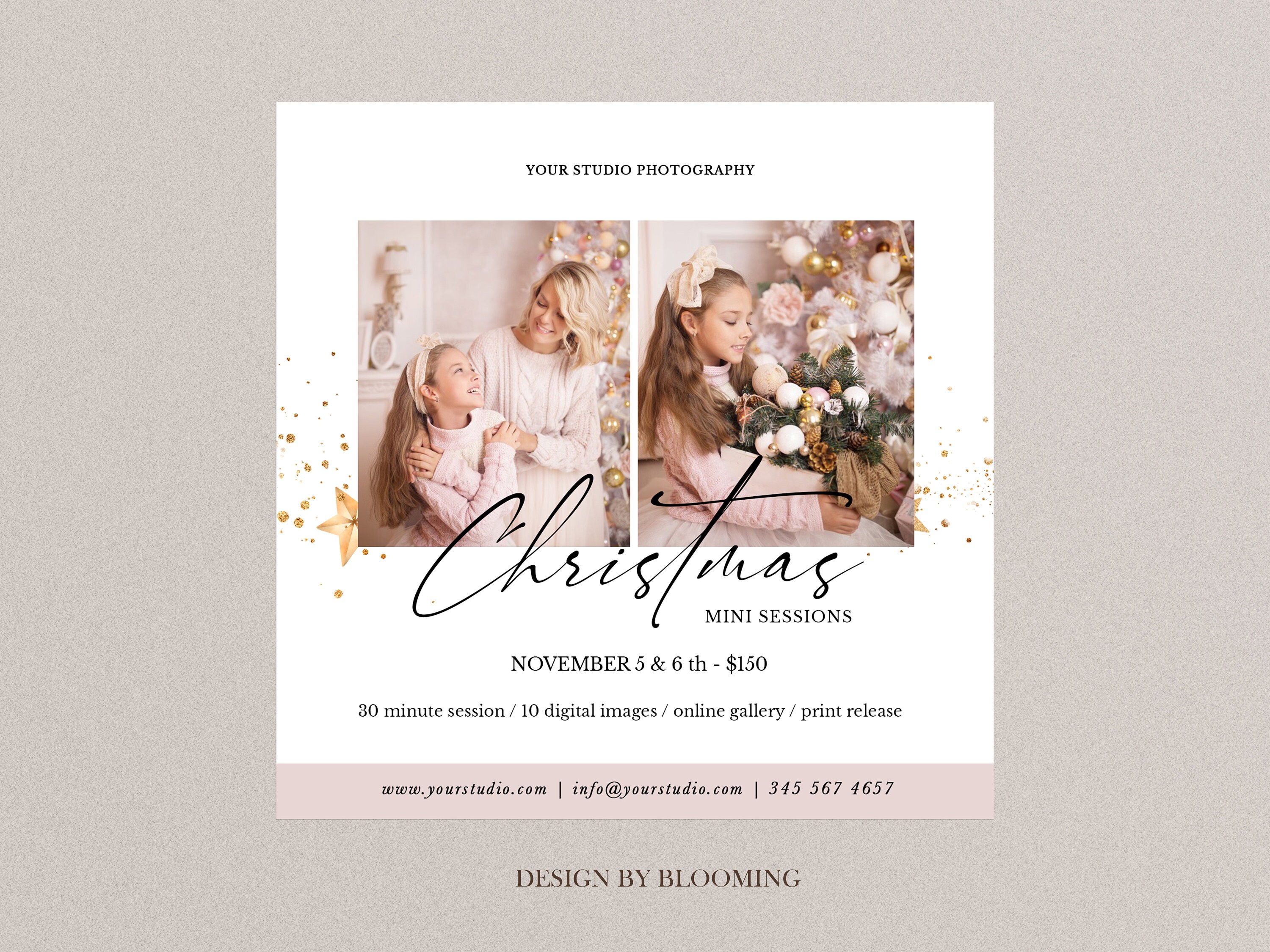 Christmas Mini Session Template Christmas Mini Sessions - Etsy