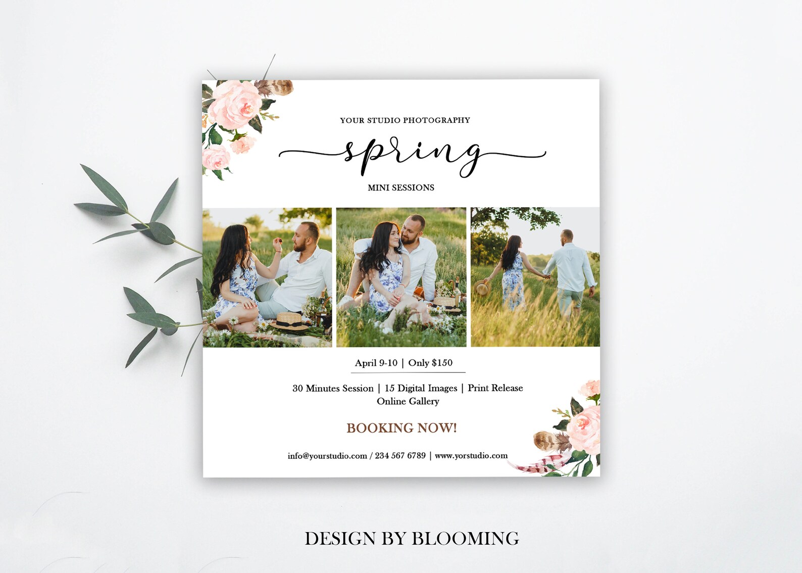 Spring Mini Session Template Photography Marketing Photoshop - Etsy