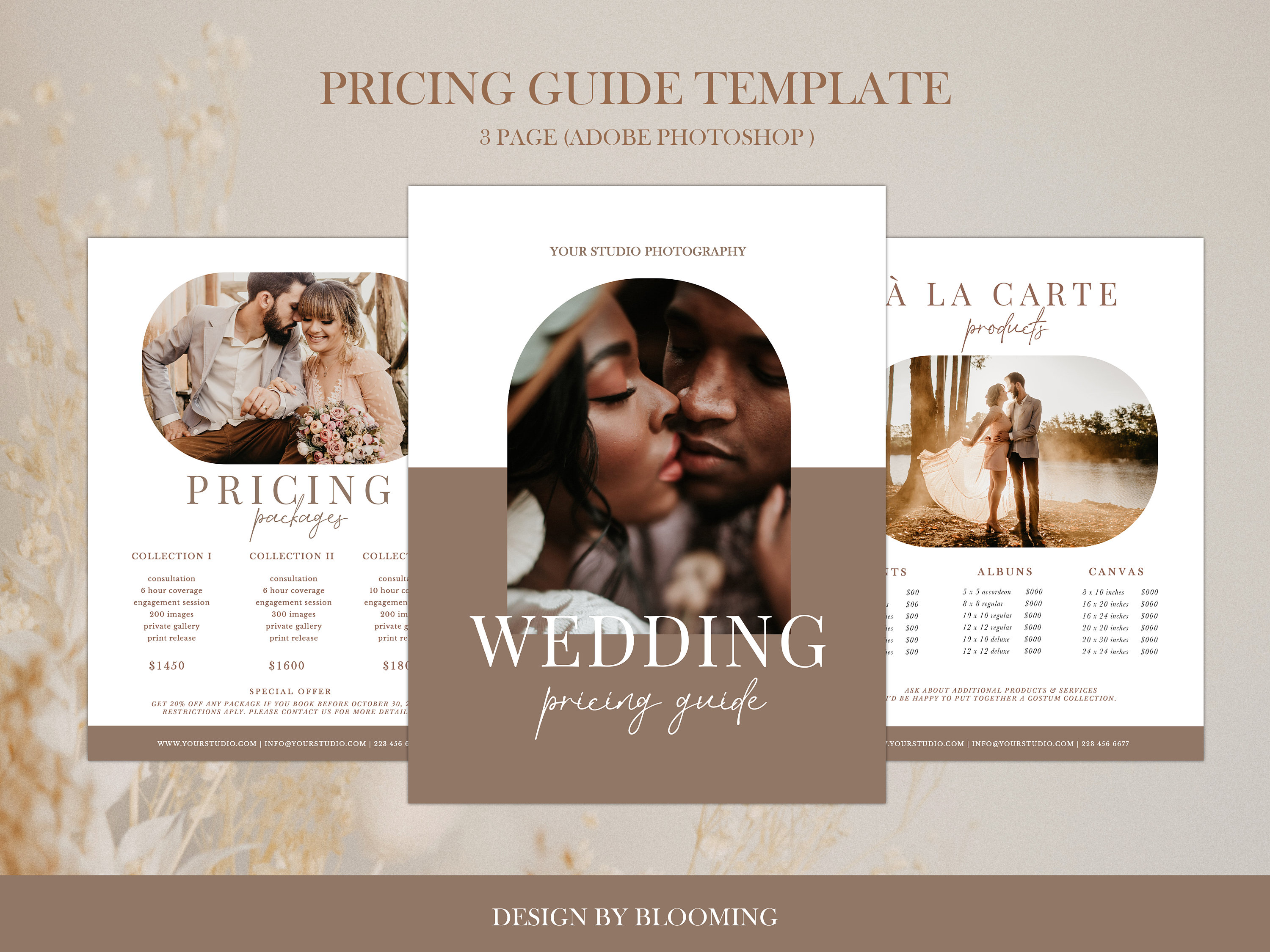 Wedding Photography Pricing Guide List Boho Pricing Sheet | Etsy