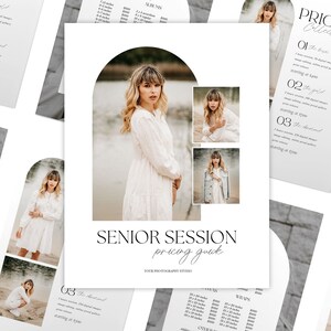 Senior Photography Pricing Guide Template, Photography Sell Sheet ...