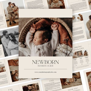 Newborn Session Prep Guide, Newborn Pre-written Welcome Guide, Newborn Pricing Guide, Magazine ...