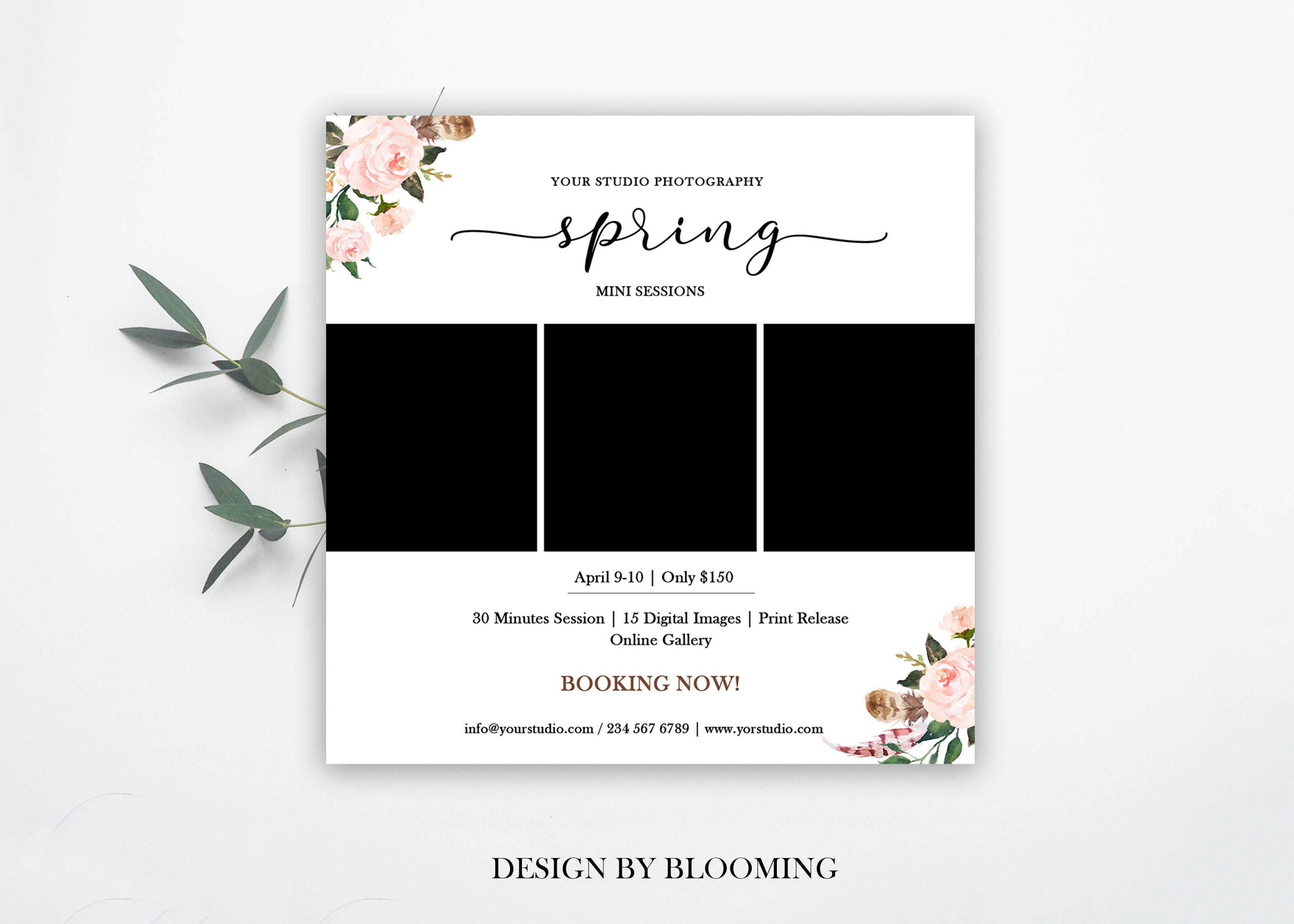 Spring Mini Session Template Photography Marketing Photoshop - Etsy