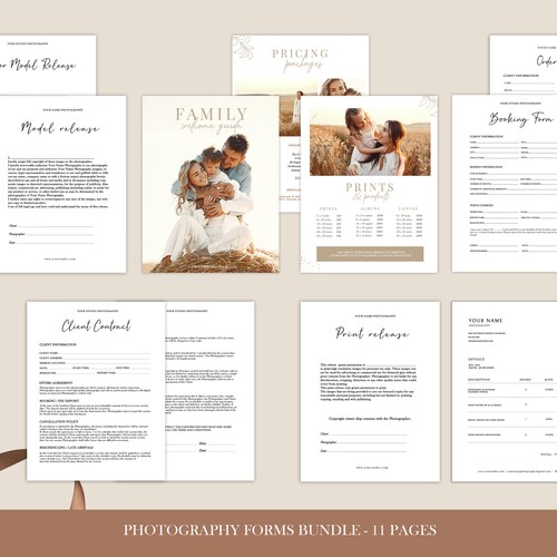 Photography Forms for PHOTOSHOP Photography Forms BUNDLE | Etsy