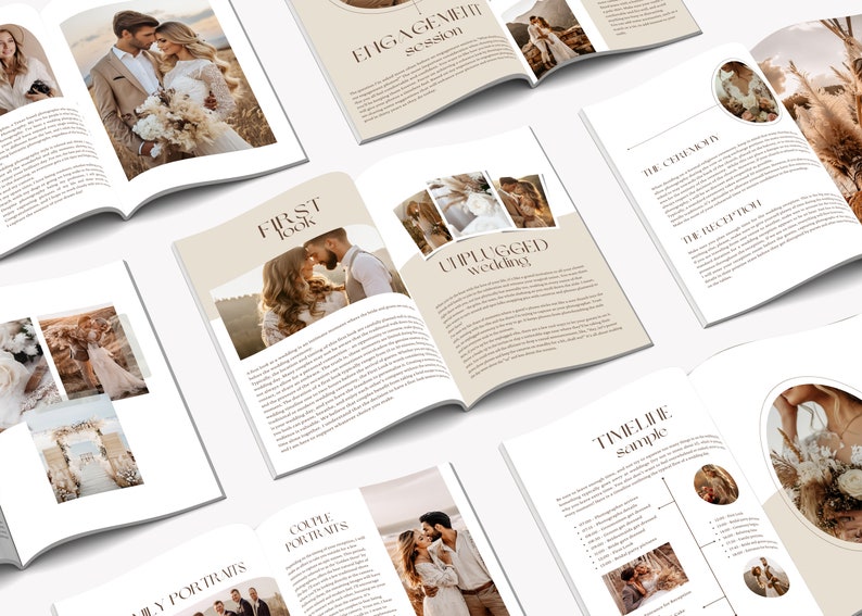 Wedding Photography Guide Template, Canva, Boho Style (digital Download ...