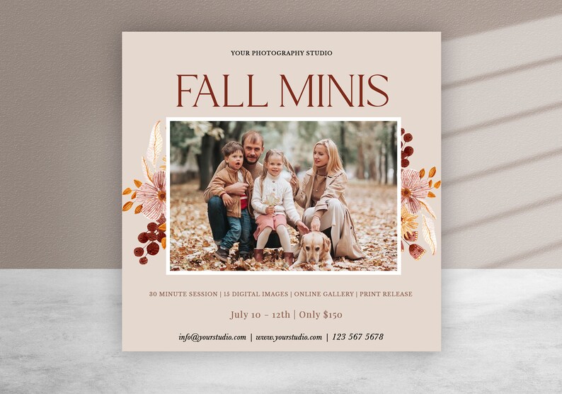 Fall Mini Session Template Autumn Mini Session Template - Etsy