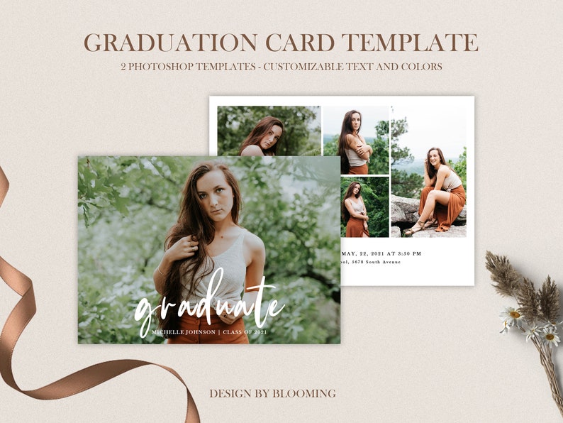 Senior Graduation Card Graduation Announcement Card | Etsy