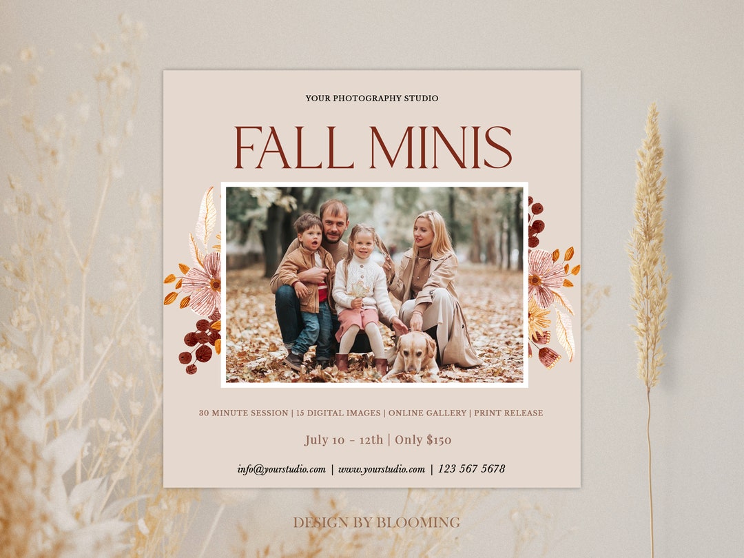 Fall Mini Session Template Autumn Mini Session Template Photography ...
