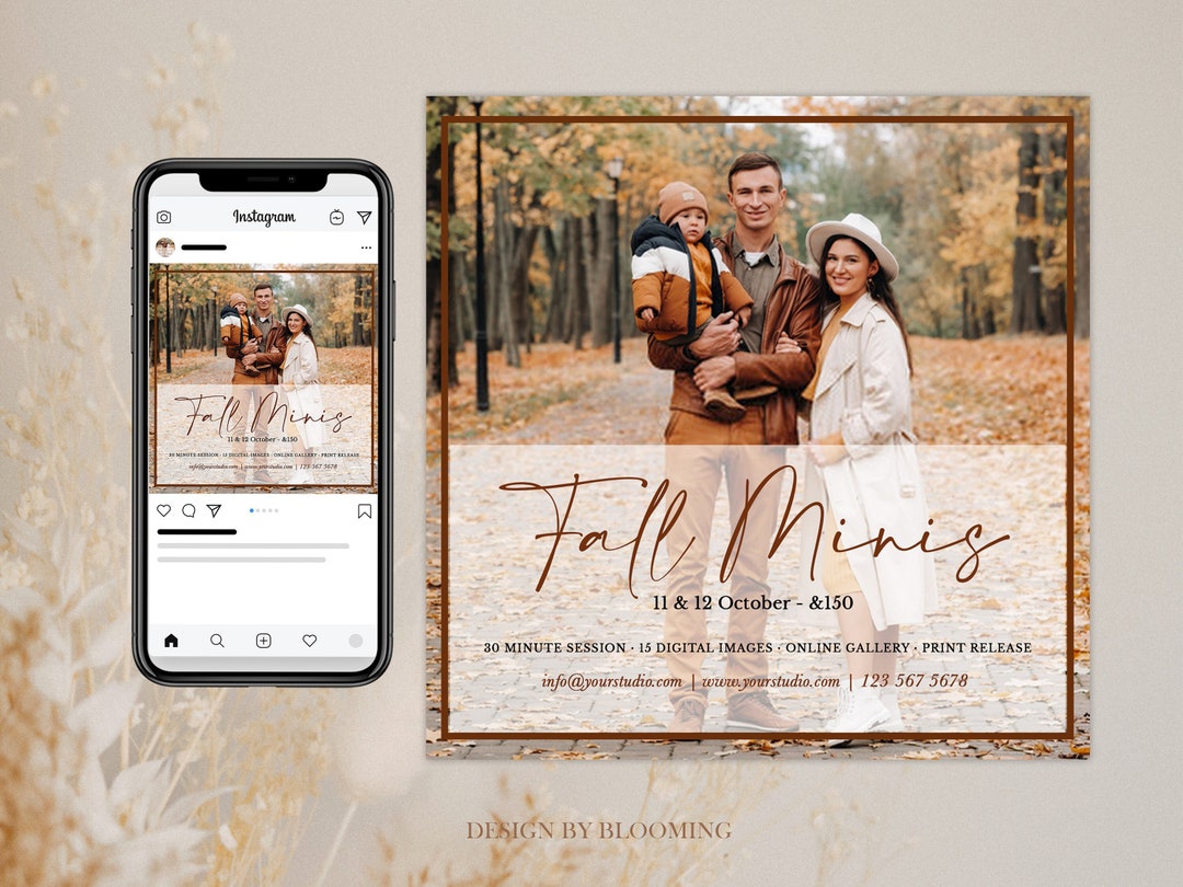 Fall Mini Session Template - Autumn Mini Session Template - Photography ...