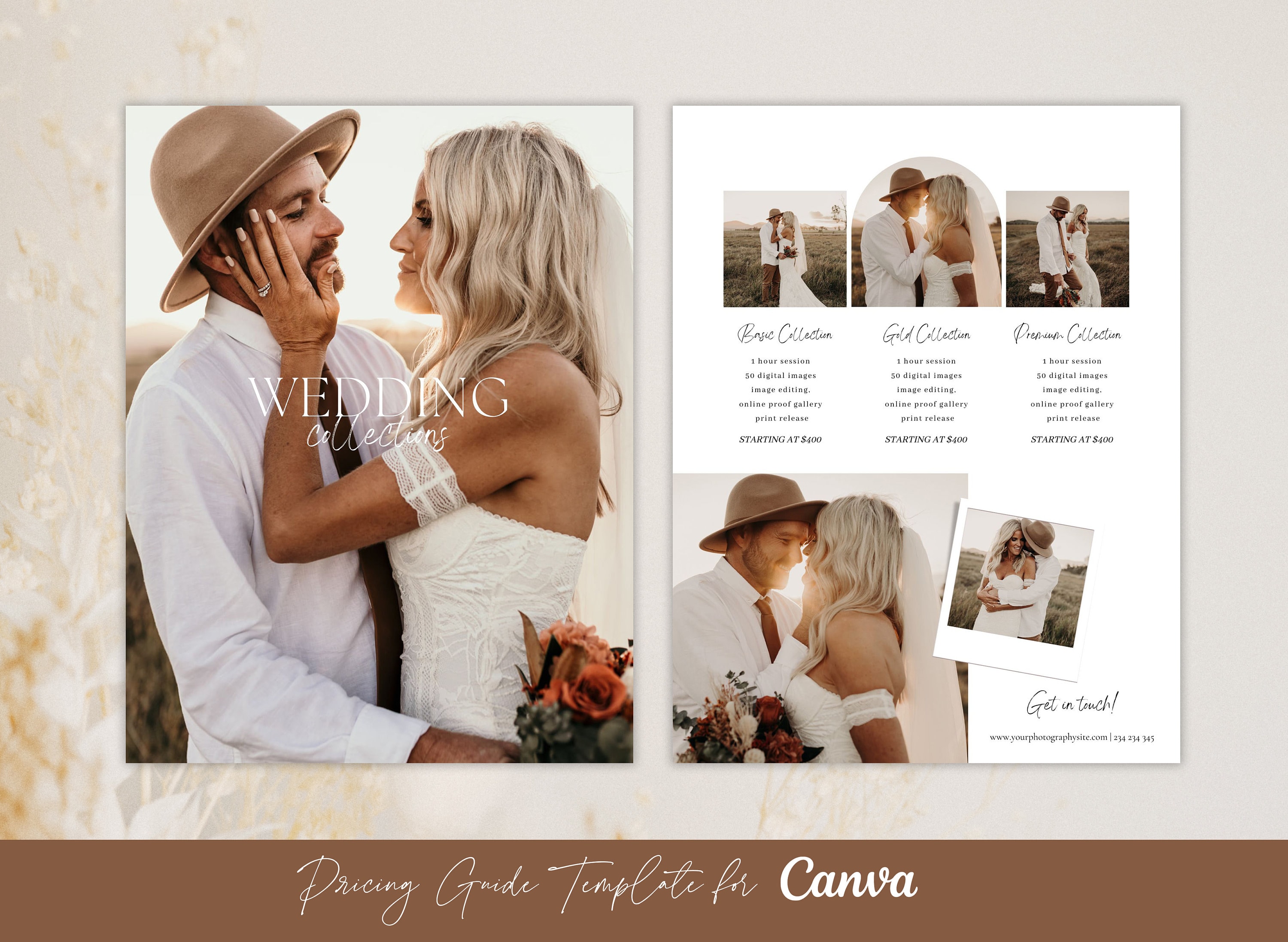 Canva Photography Pricing Guide Template Wedding Price List - Etsy