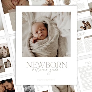 Newborn Session Prep Guide, Newborn Pre-written Welcome Guide, Editable Photographer Guide ...