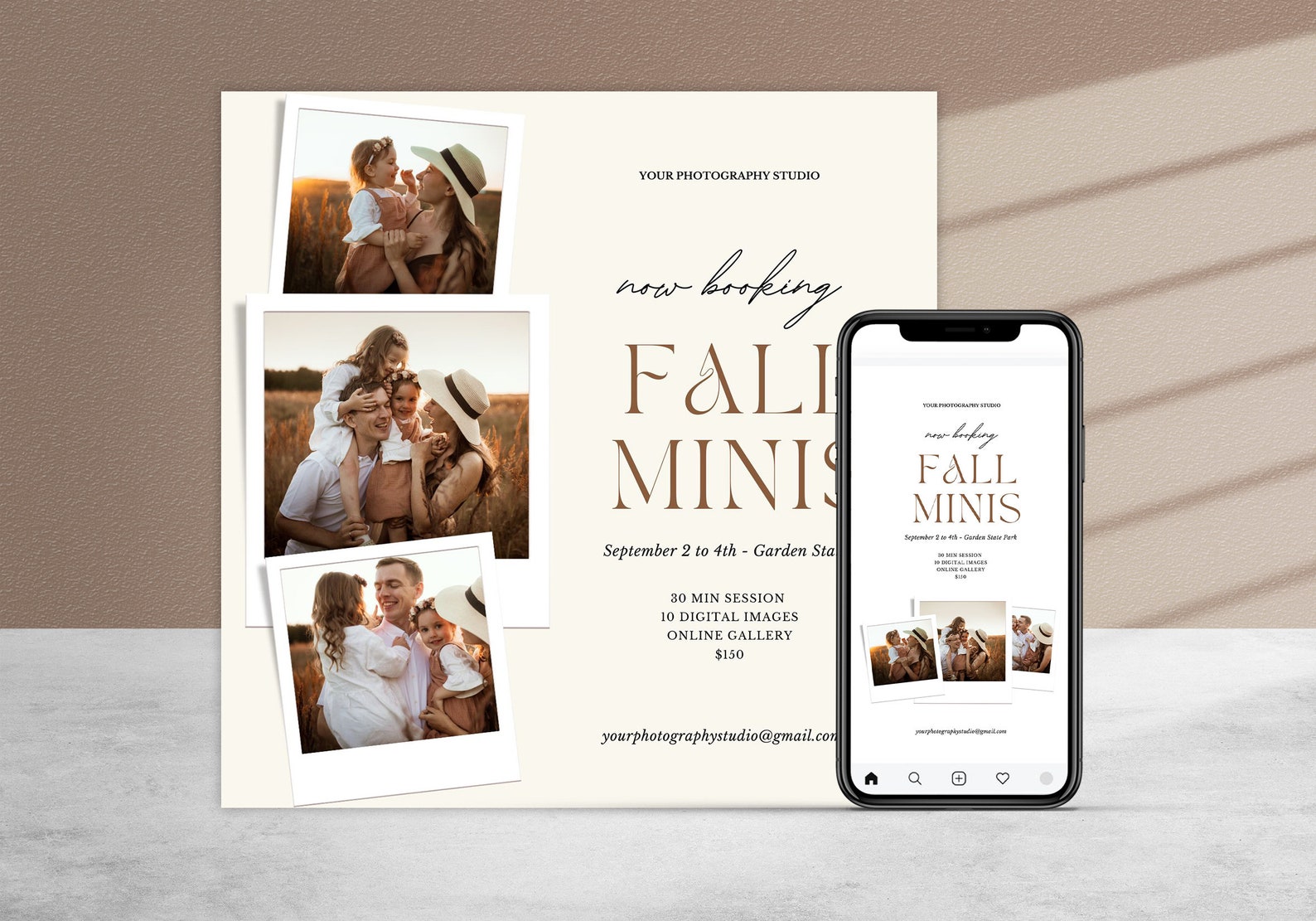Fall Mini Session Template Autumn Mini Session Social Media - Etsy