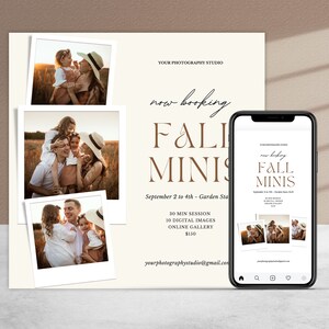 Fall Mini Session Template, Autumn Mini Session, Social Media ...