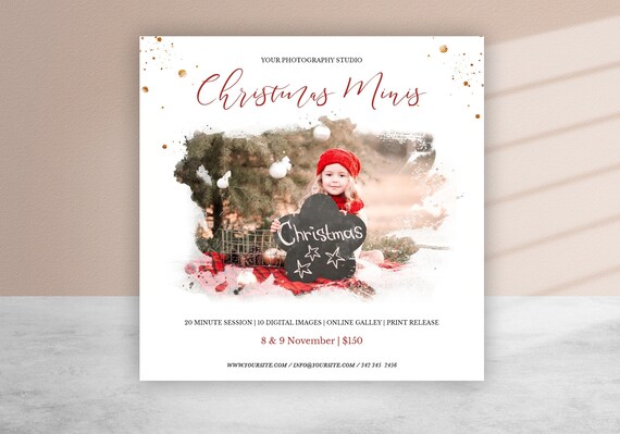 Christmas Mini Session Template Christmas Mini Sessions | Etsy