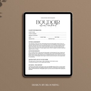 Boudoir Photography Forms Bundle, Boudoir Client Contract Form ...