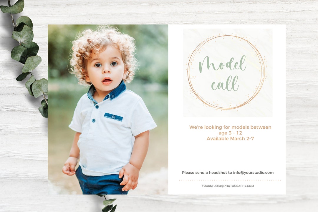 Model Call Photography Session Marketing Template, Photography Session ...