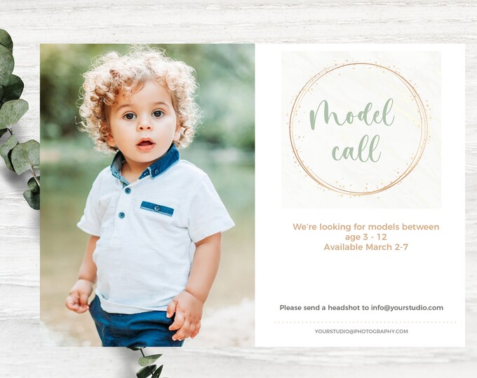 Model Call Photography Session Marketing Template Photography - Etsy