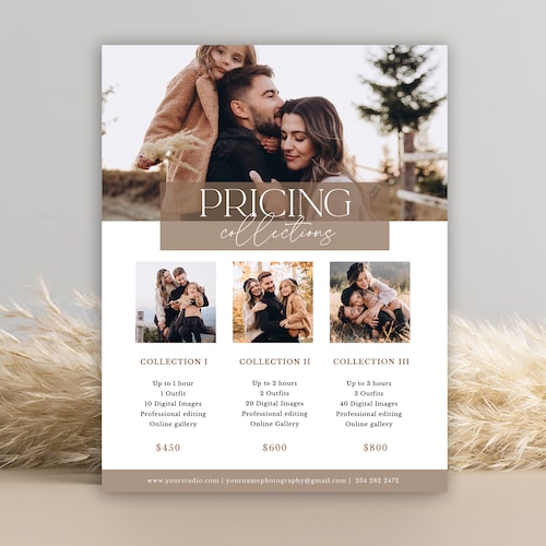 Pricing Guide Template for Photographers Photography Pricing - Etsy