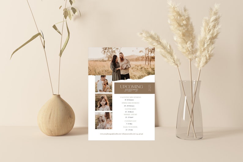 Photography Upcoming Sessions Template CANVA Template Mini - Etsy