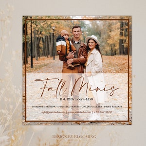 Fall Mini Session Template - Autumn Mini Session Template - Photography ...