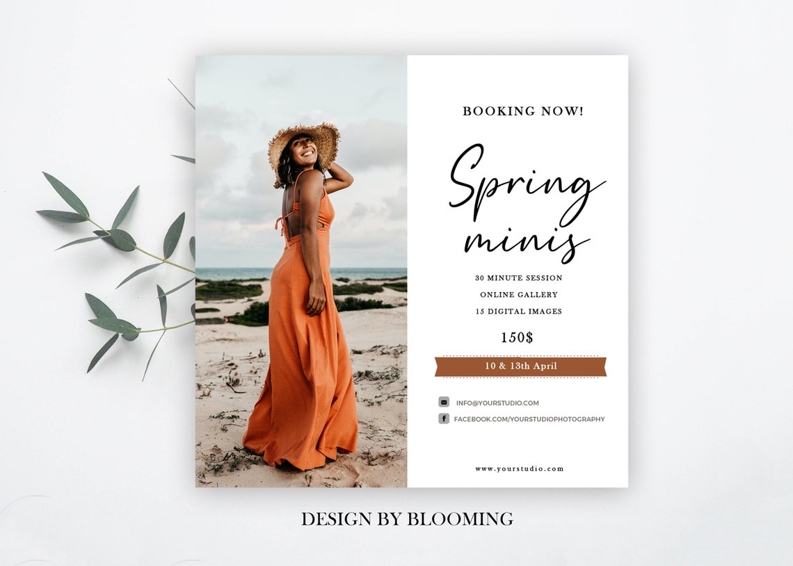 Spring Mini Session Template Photography Mini Session Flyer | Etsy