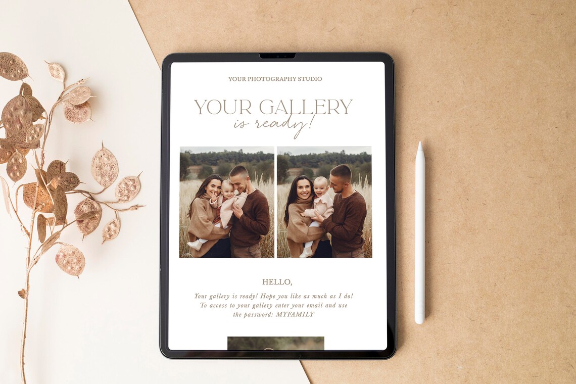 Email Newsletter Template for Photographers Gallery Ready - Etsy