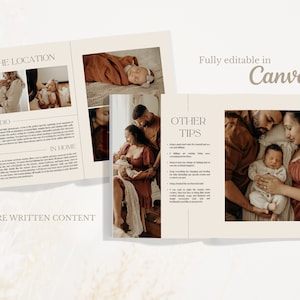 Newborn Session Prep Guide, Newborn Pre-written Welcome Guide, Newborn Pricing Guide, Magazine ...