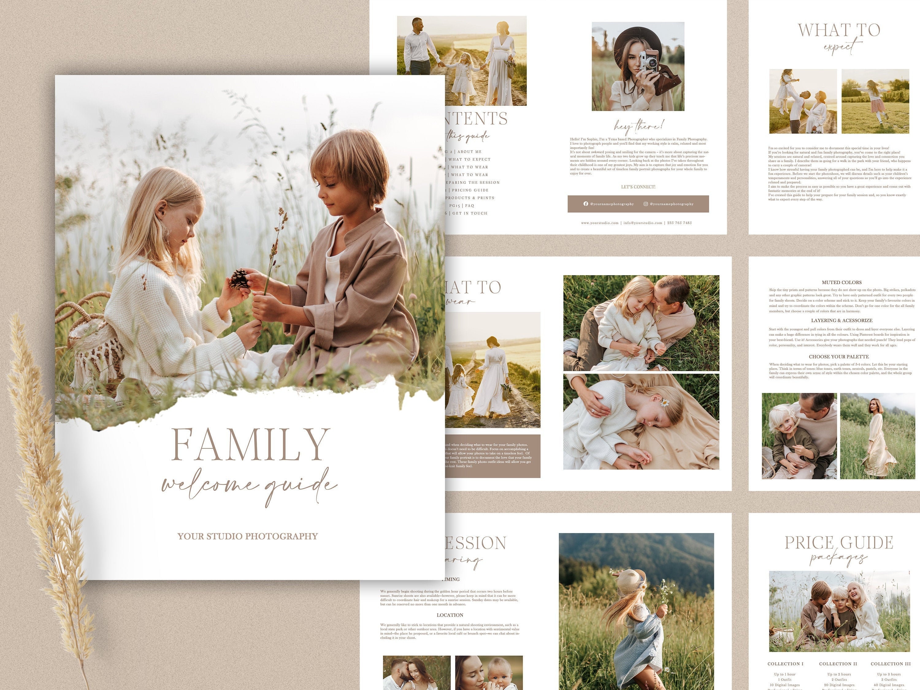 Family Welcome Guide Style Guide for Photographers Client - Etsy