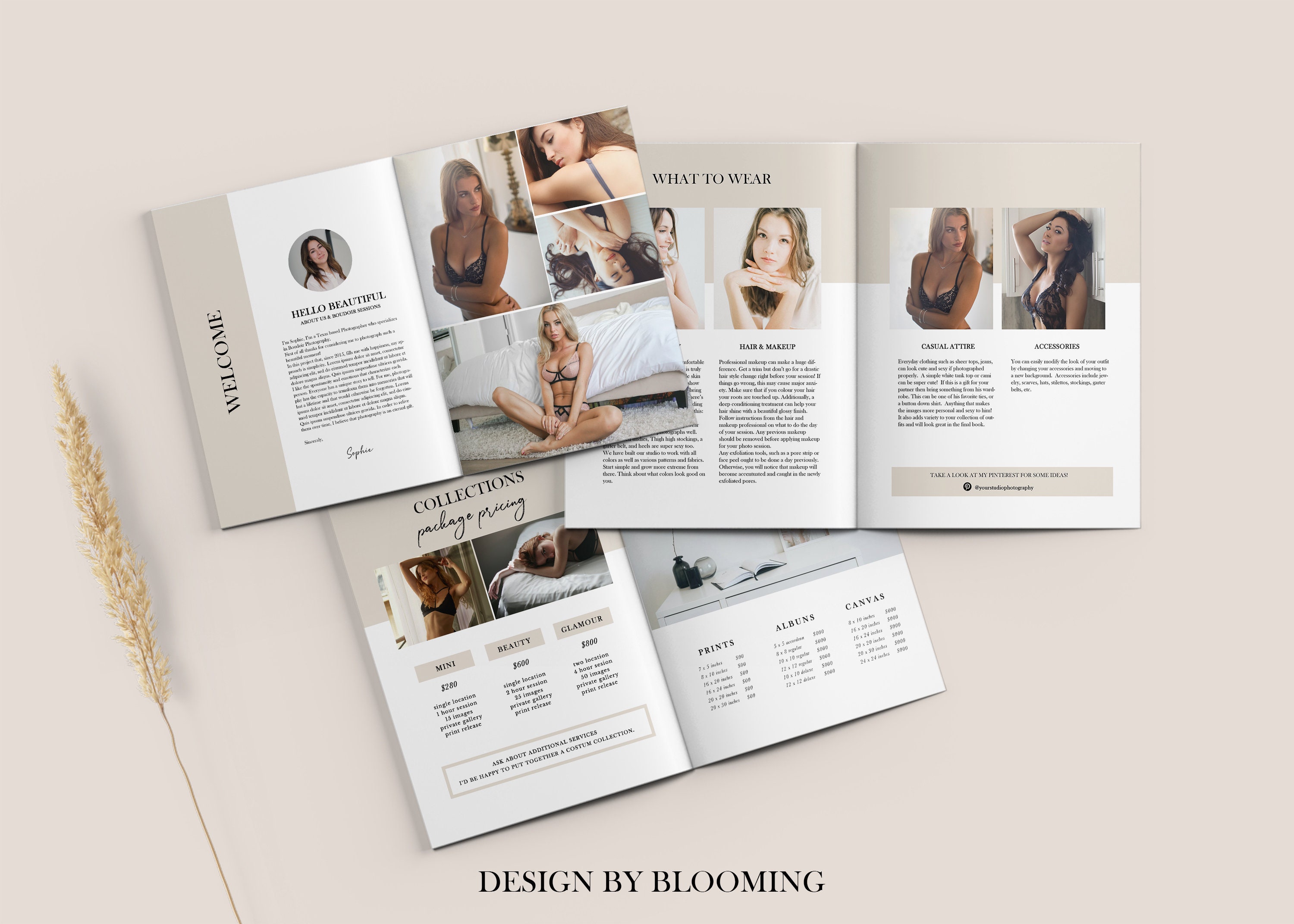 Boudoir Photography Magazine Template: Client Welcome Guide (PHOTOSHOP ...
