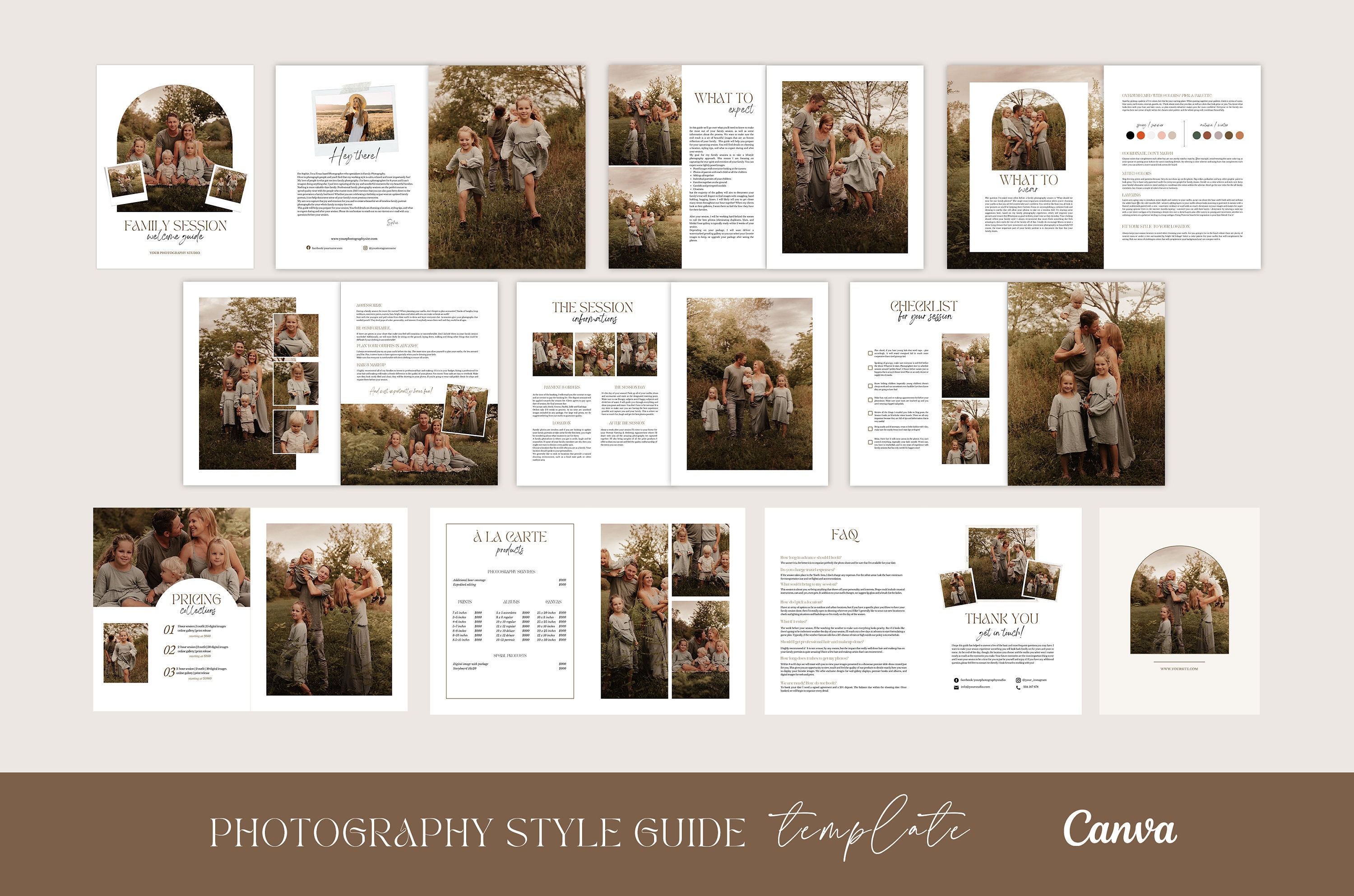 Canva Style Guide Template Style Guide for Photographers - Etsy