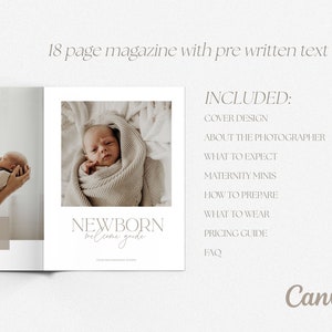 Newborn Session Prep Guide, Newborn Pre-written Welcome Guide, Editable Photographer Guide ...