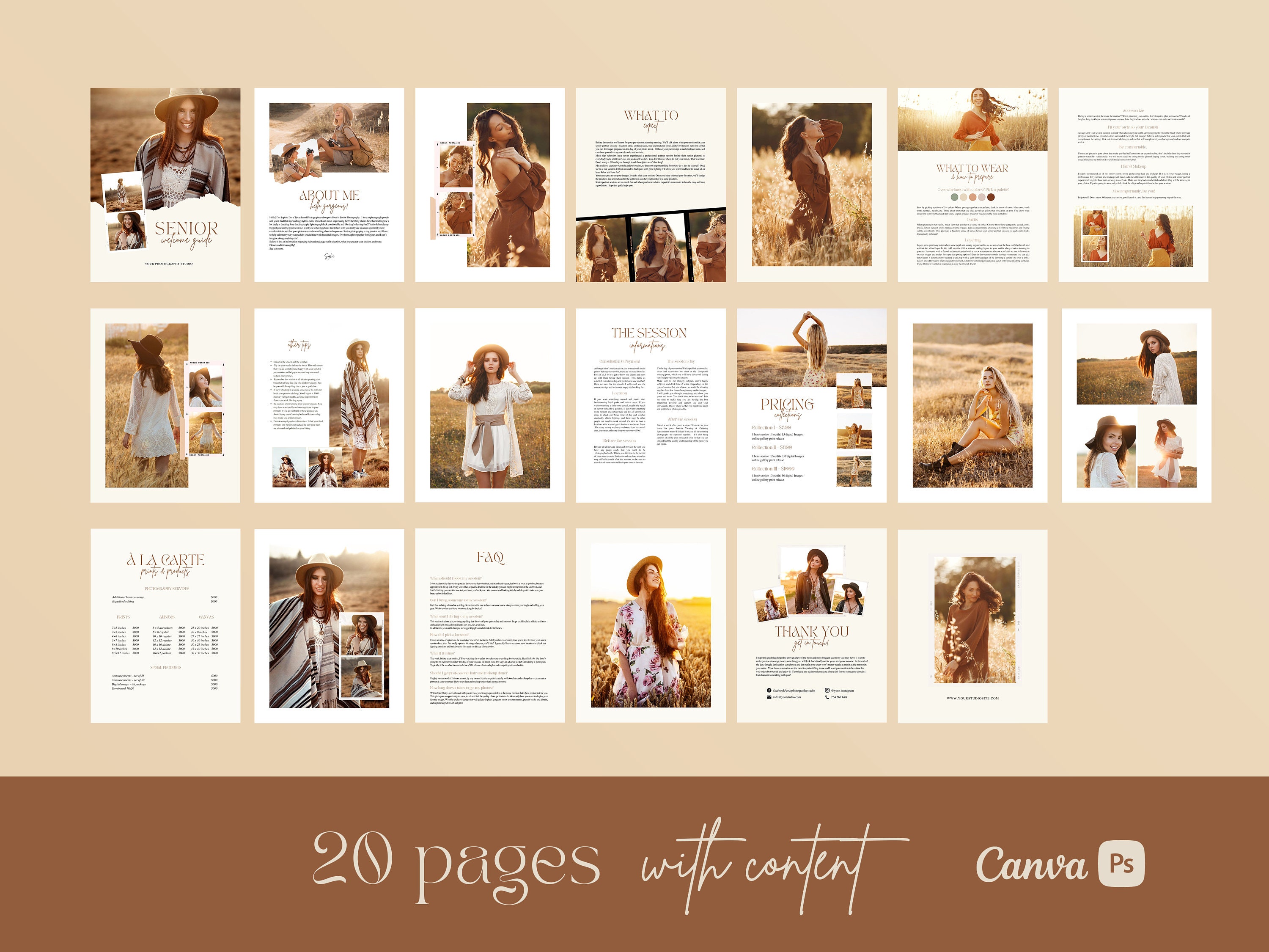 Senior Welcome Guide Senior Style Guide Senior Photography - Etsy